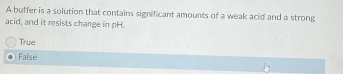 Solved A buffer is a solution that contains significant | Chegg.com