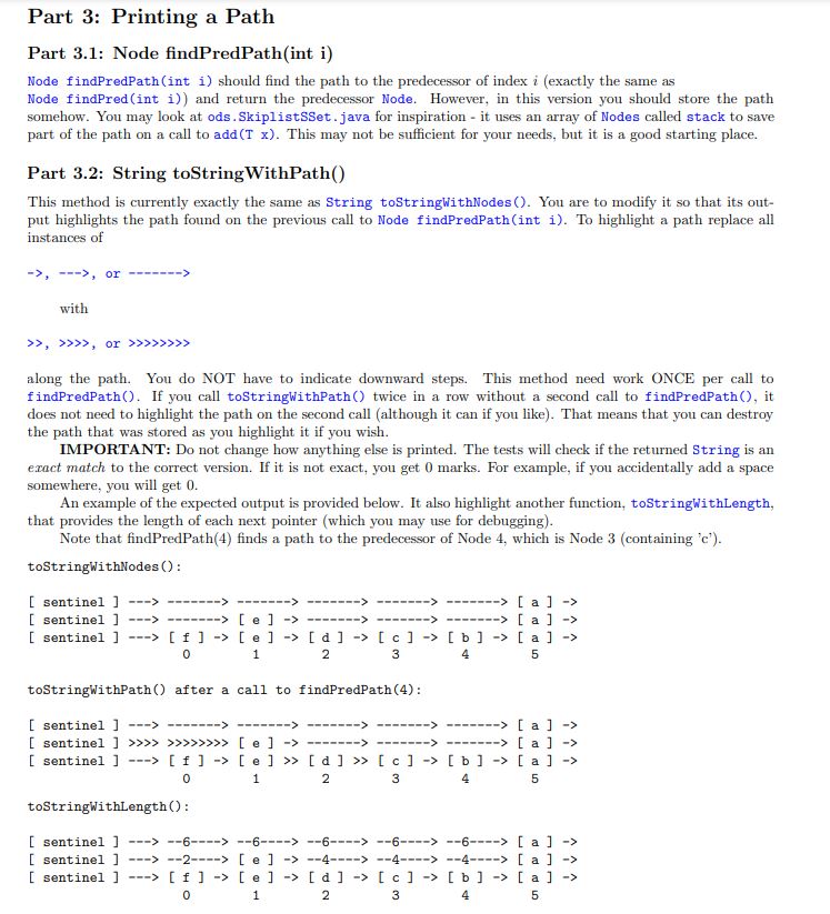 Solved Part 3: Printing a PathPart 3.1: Node | Chegg.com