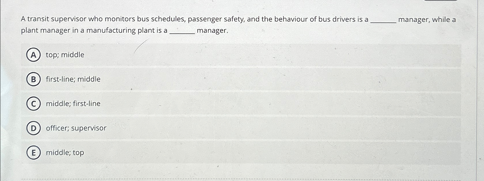 Solved A transit supervisor who monitors bus schedules, | Chegg.com
