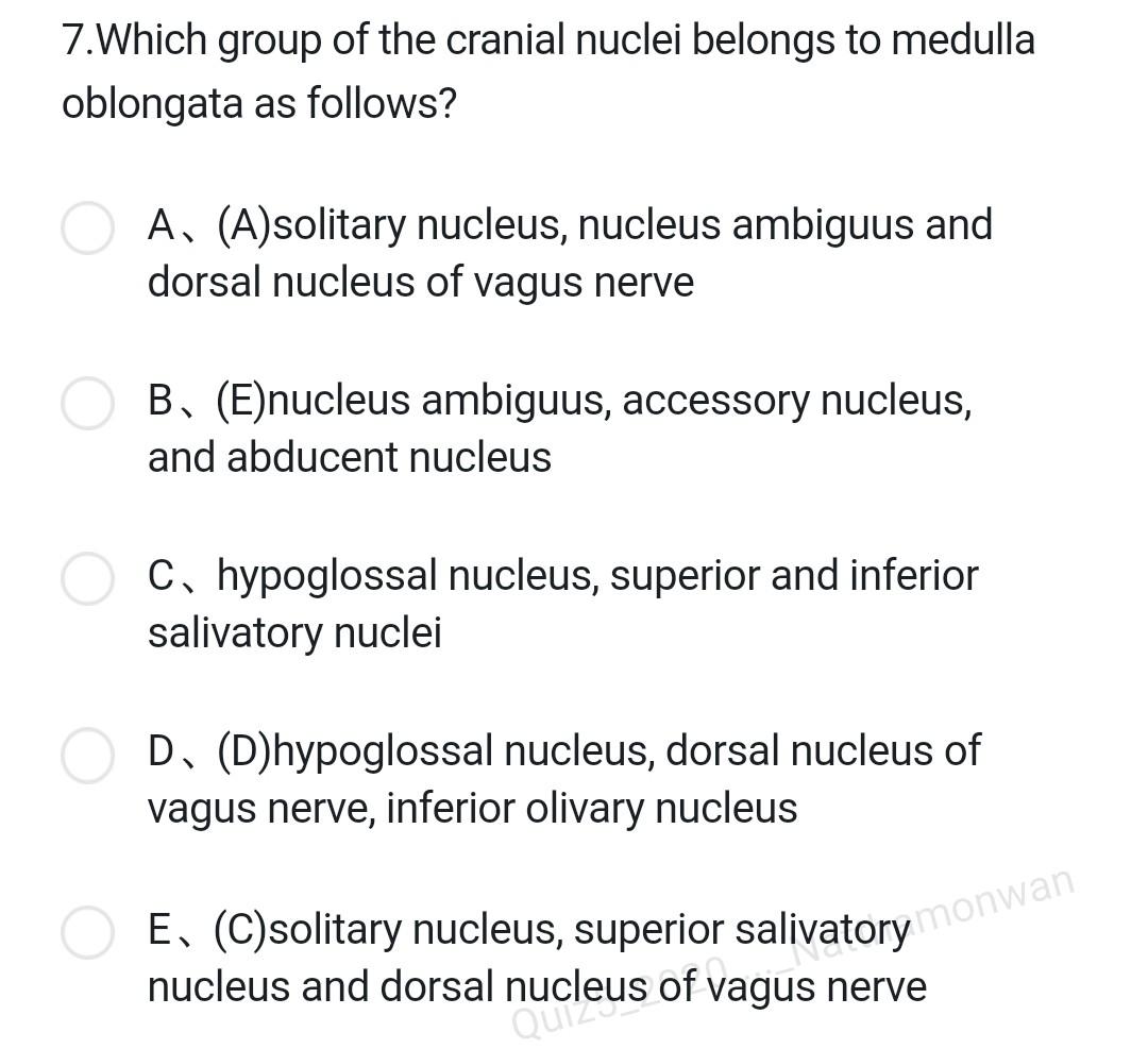 Solved 2.Which of the nerves below carries preganglionic | Chegg.com