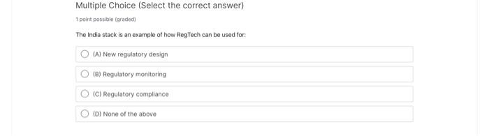 Solved Multiple Choice (Select the correct answer) 1 point | Chegg.com