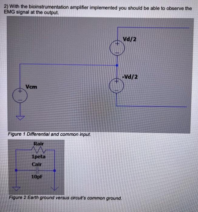 1) Using the LT1168 instrumentation amplifier, design | Chegg.com