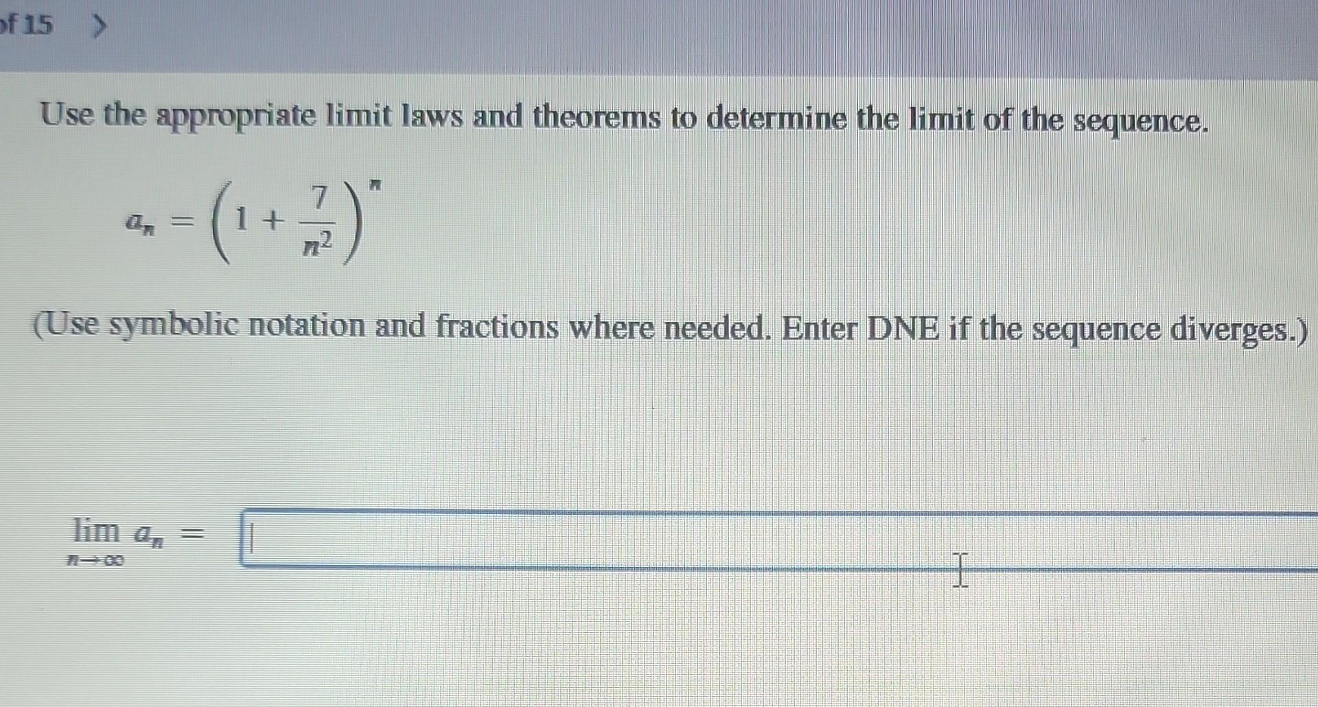 Solved Use the appropriate limit laws and theorems to | Chegg.com