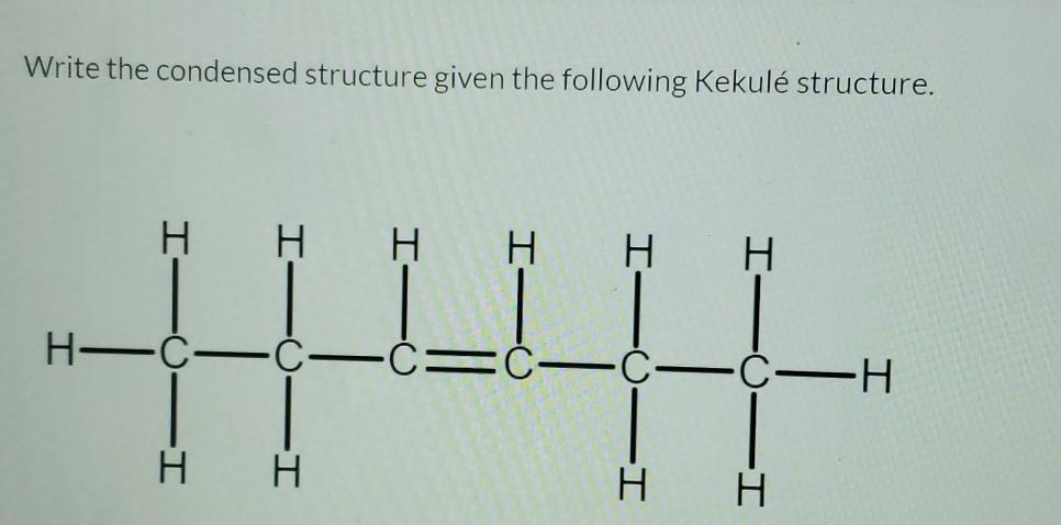 Solved Draw the carbon-skeleton structure using the Kekulé | Chegg.com