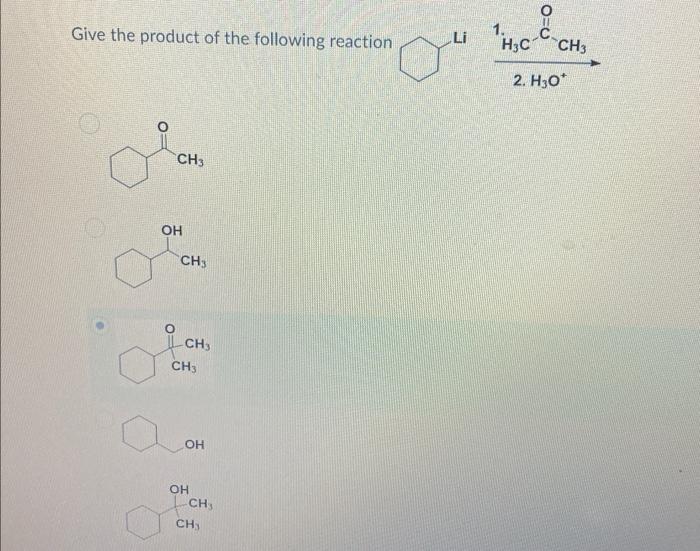 Solved Give the product of the following reaction . Li | Chegg.com