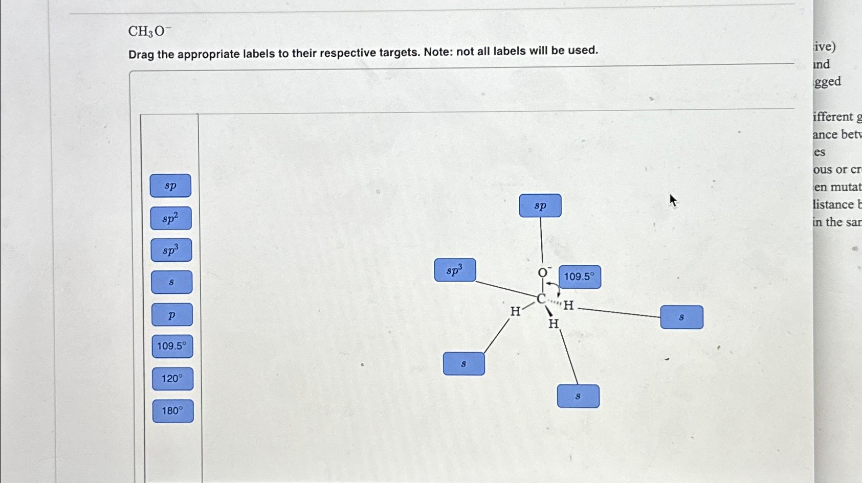 Solved CH3O-Drag the appropriate labels to their respective | Chegg.com