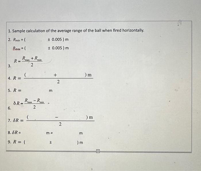 1. Sample calculation 2. Rmin = ( Rmax=1 3. R = 4. R | Chegg.com