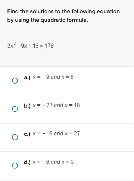 Solved Find the solutions to the following equation by using | Chegg.com