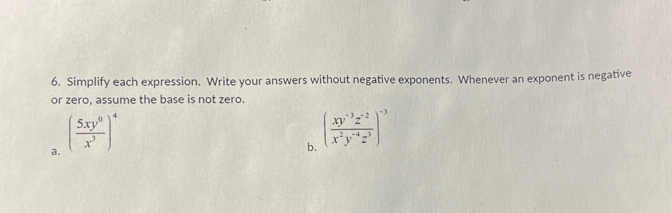 Solved Simplify each expression. Write your answers without | Chegg.com