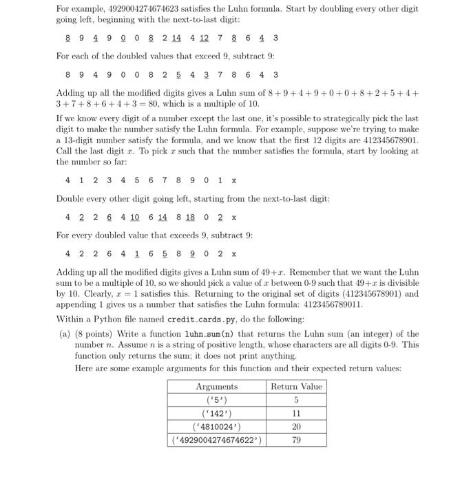 Solved 3. Credit card numbers are not completely random | Chegg.com