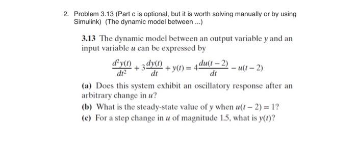 Solved Problem 3.13 (Part c is optional, but it is worth | Chegg.com