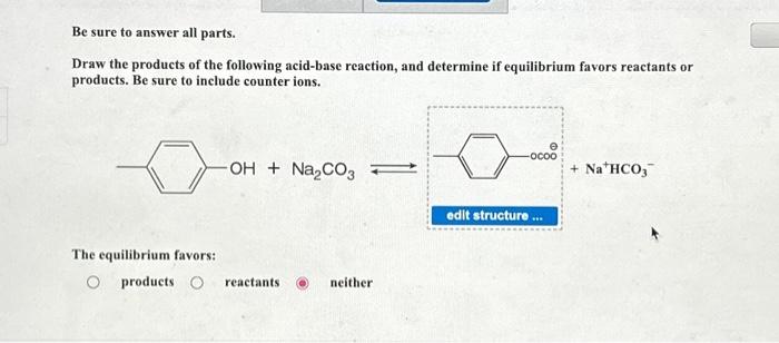 Solved Draw the products of the following acid-base | Chegg.com
