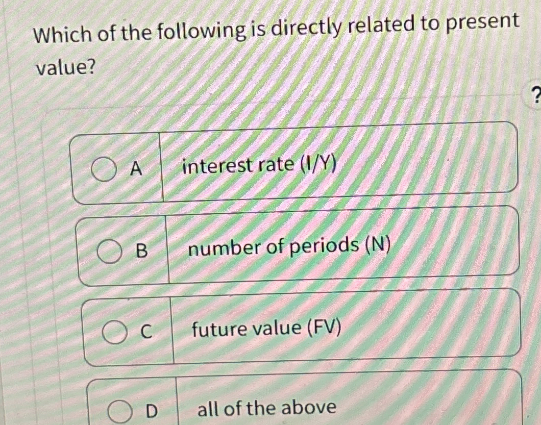 Solved Which of the following is directly related to | Chegg.com