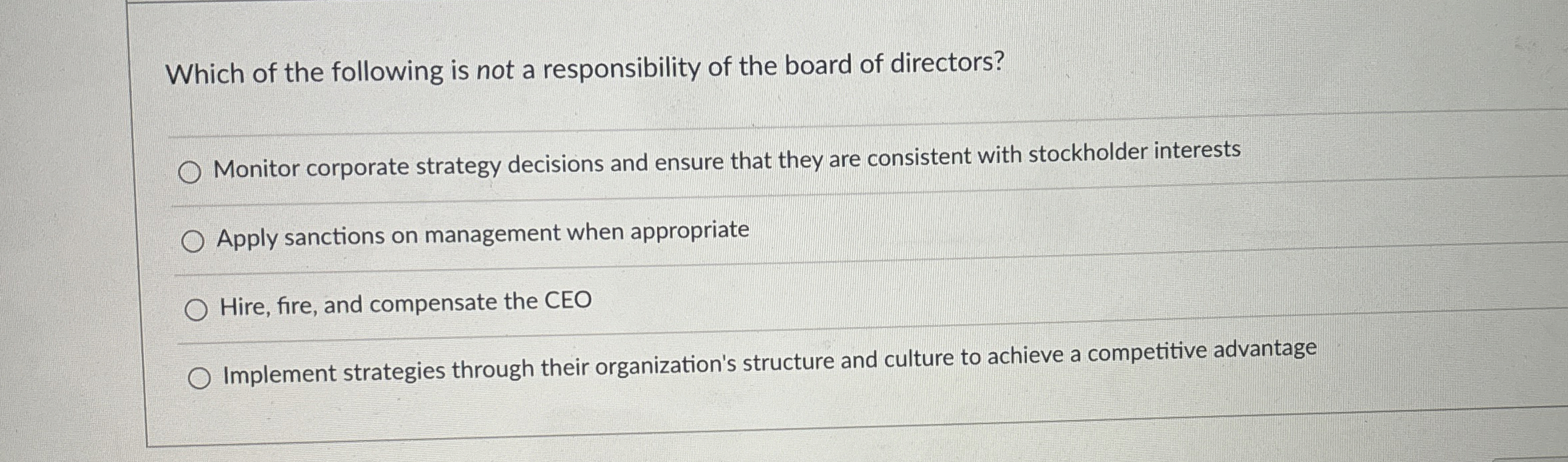 Solved Which of the following is not a responsibility of the | Chegg.com