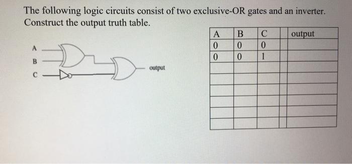 Solved The following logic circuits consist of two | Chegg.com
