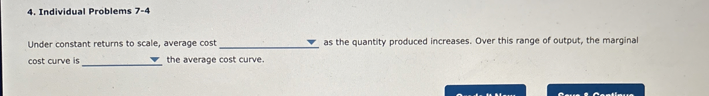 Solved Individual Problems 7-4Under constant returns to | Chegg.com