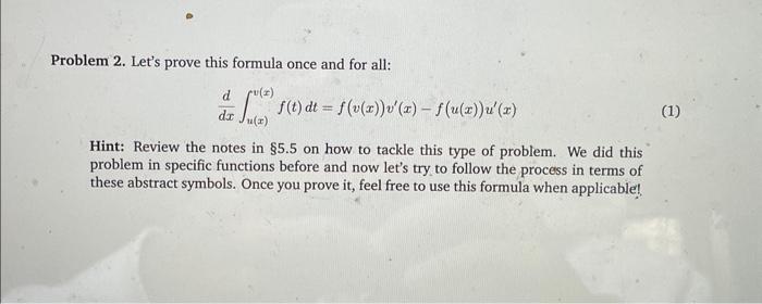 Solved Problem 2. Let's prove this formula once and for all: | Chegg.com