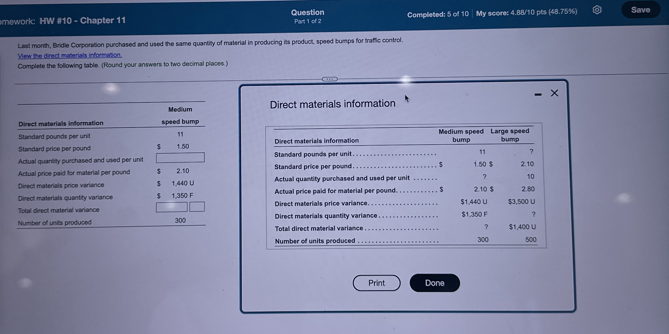 Solved mework: HW #10 - ﻿Chapter 11QuestionCompleted: 5 ﻿of | Chegg.com
