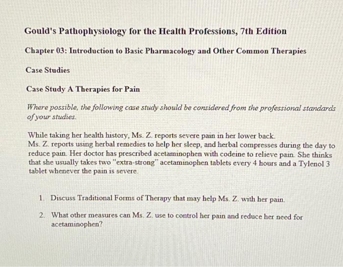 Solved Gould's Pathophysiology for the Health Professions, | Chegg.com