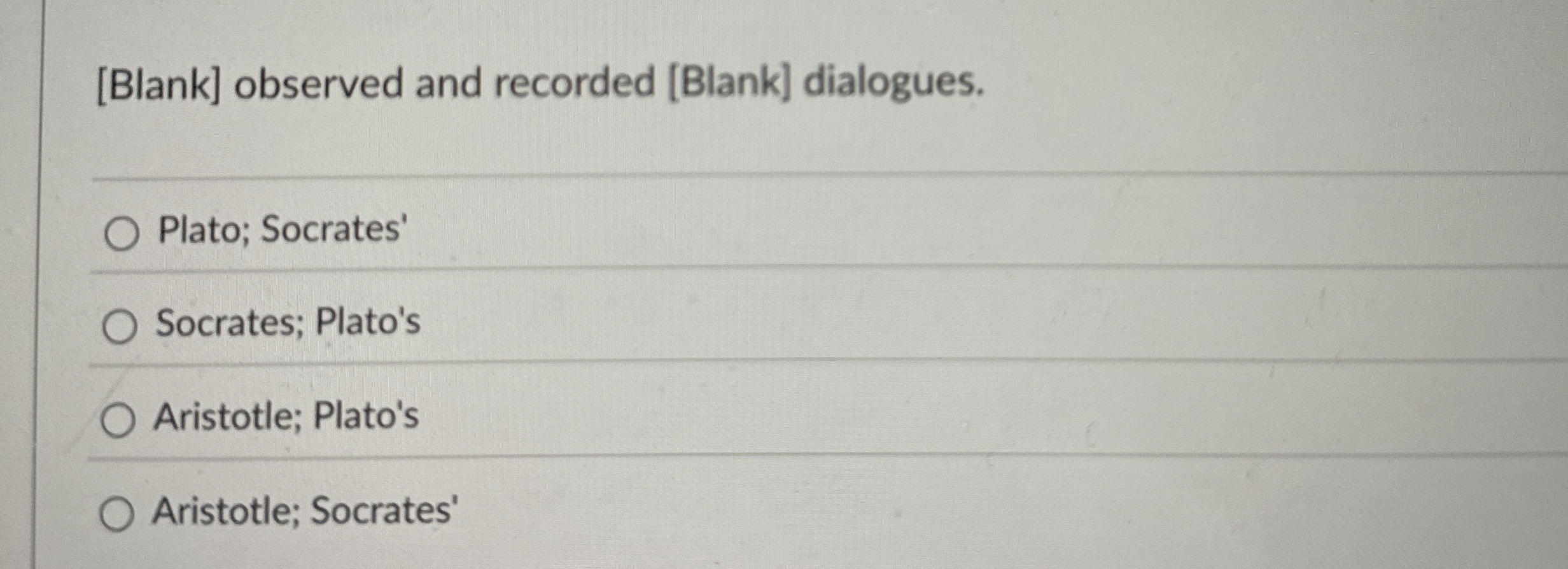 Solved [Blank] ﻿observed and recorded [Blank] ﻿dialogues. | Chegg.com