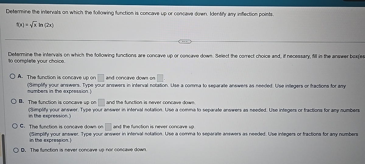 Solved Determine the intervals on which the following | Chegg.com