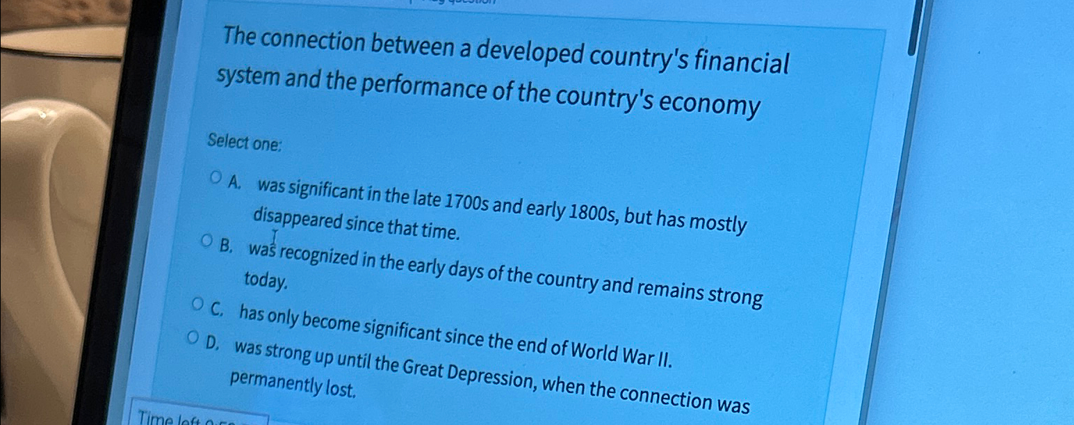 Solved The connection between a developed country's | Chegg.com