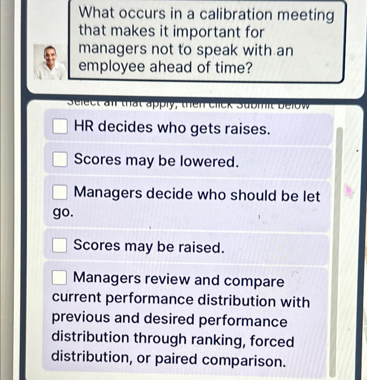 Solved What occurs in a calibration meeting that makes it | Chegg.com