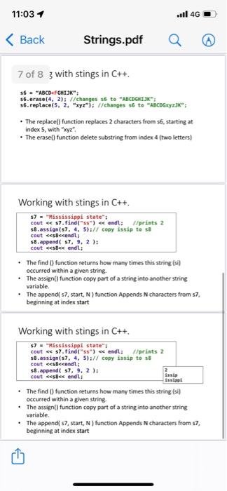 Solved Homework 5 Strings, Files and Streams Your Assignment | Chegg.com