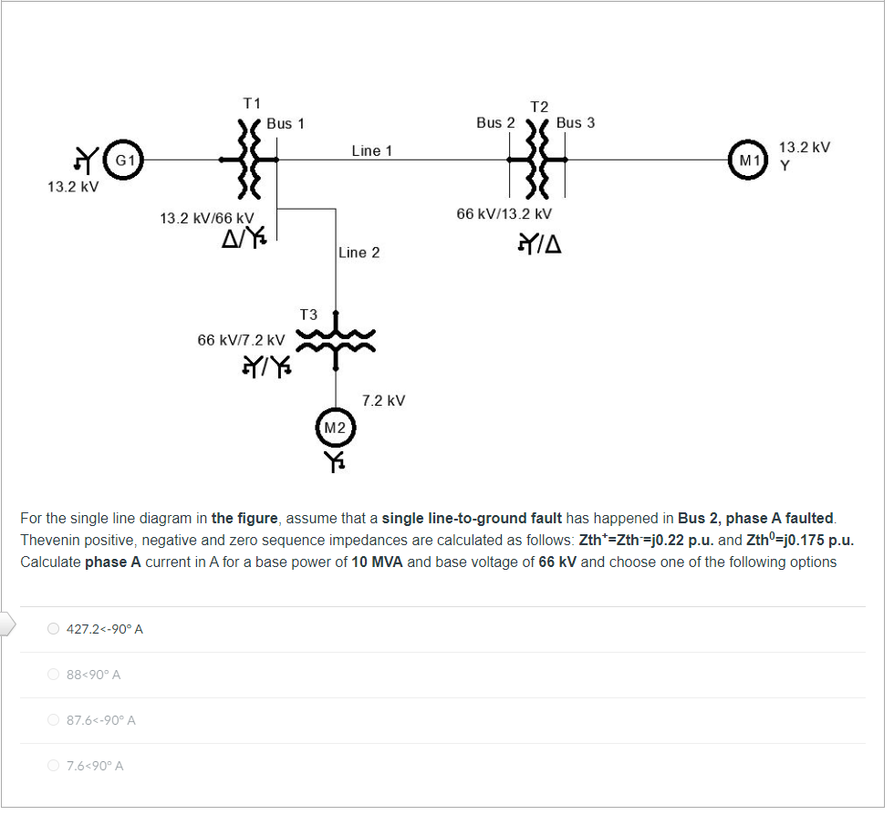 Solved For the single line diagram (representing 3-phase | Chegg.com