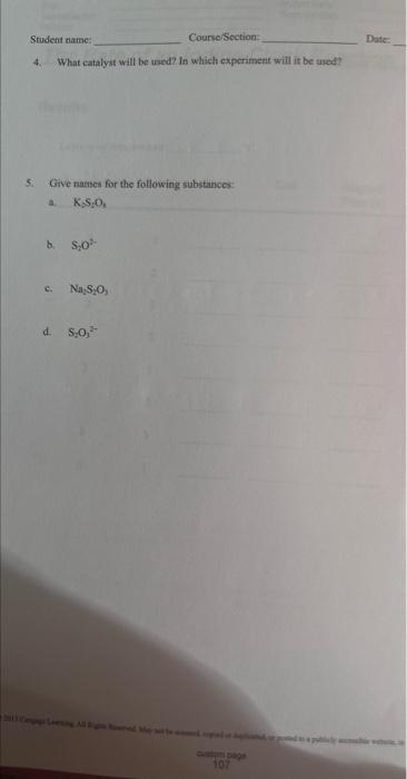 K2 S2O8+2NaI→I2+Kz2SO+Nq2SO4 2Lt+S2O8−2+Na+2I−→Na4+2 | Chegg.com