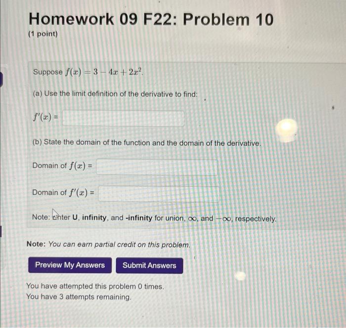 Solved Homework 09 F22: Problem 10 (1 point) Suppose | Chegg.com Solved Homework 09 F22: Problem 10 (1 point) Suppose | Chegg.com