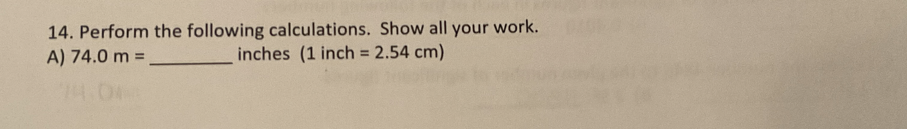 Solved How to solve Perform the following calculations. Show | Chegg.com