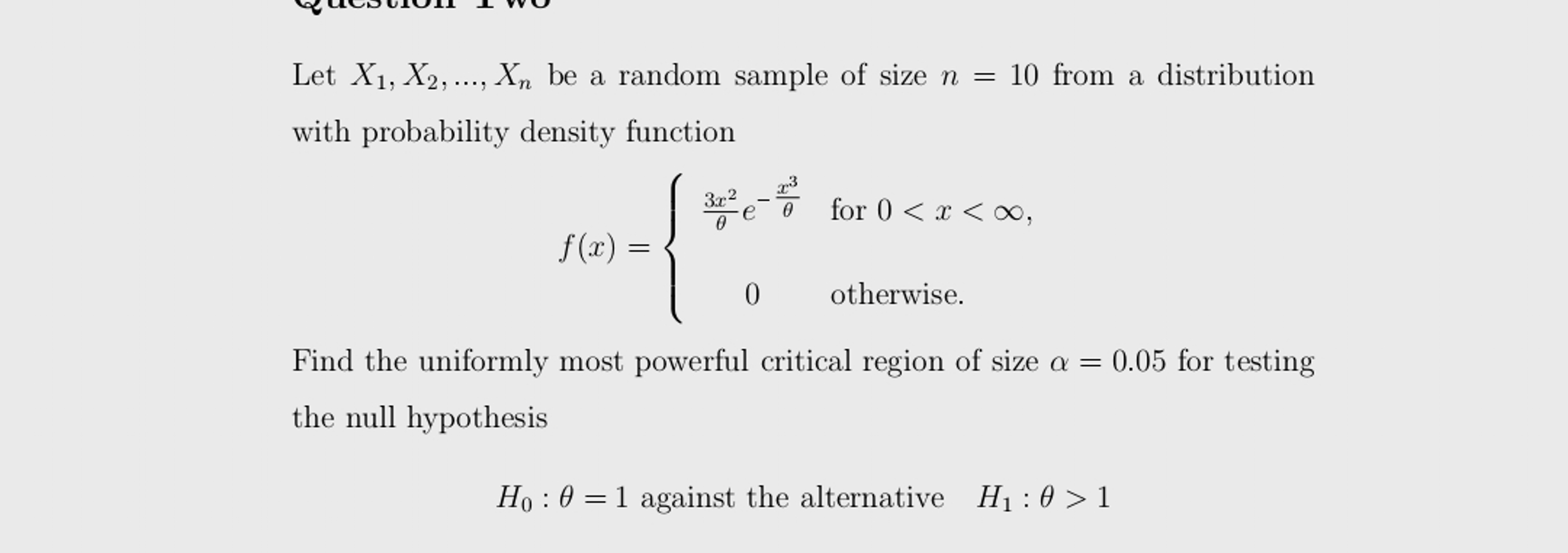 Solved Let x1,x2,dots,xn ﻿be a random sample of size n=10 | Chegg.com