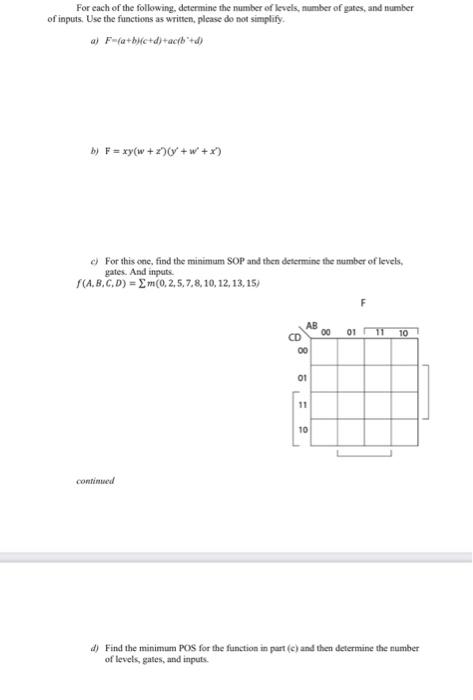 Solved Fer cach of the following, determine the namber of | Chegg.com