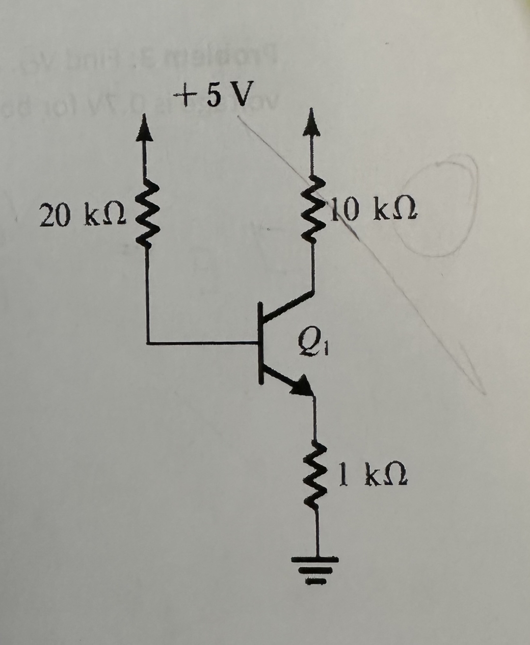 Solved transistor operating in saturation. Find ﻿and the | Chegg.com
