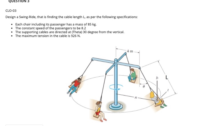 Solved QUESTION 3 CLO-03 Design a Swing-Ride, that is | Chegg.com