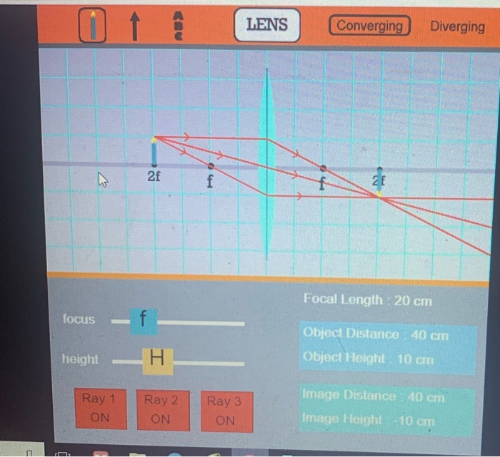 Solved for each image with object distances of 70cm, 50, 40, | Chegg.com