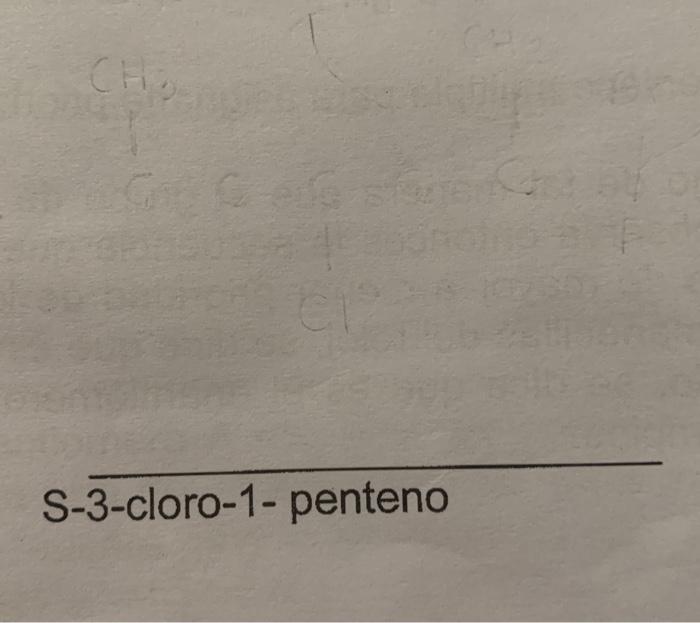 Solved CHI S-3-cloro-1-penteno | Chegg.com