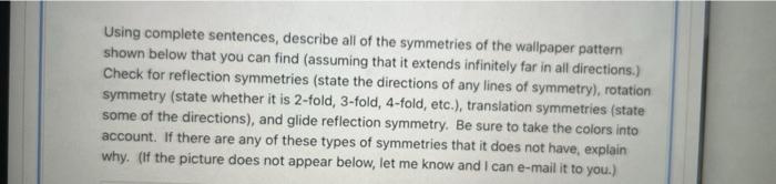 Solved Using complete sentences, describe all of the | Chegg.com