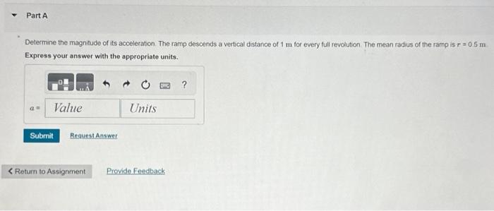 Solved The box slides down the helical ramp with a constant | Chegg.com