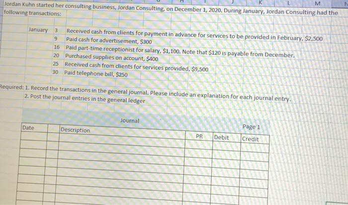 Solved M Jordan Kuhn started her consulting business, Jordan | Chegg.com