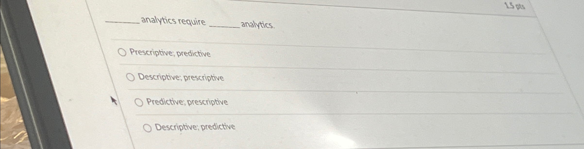 Solved 1504analytics Require ﻿analyticsprescriptive 