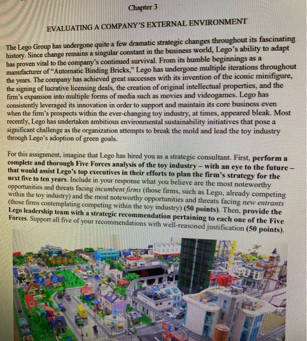 Chapter 3 EVALUATING A COMPANY'S EXTERNAL ENVIRONMENT | Chegg.com