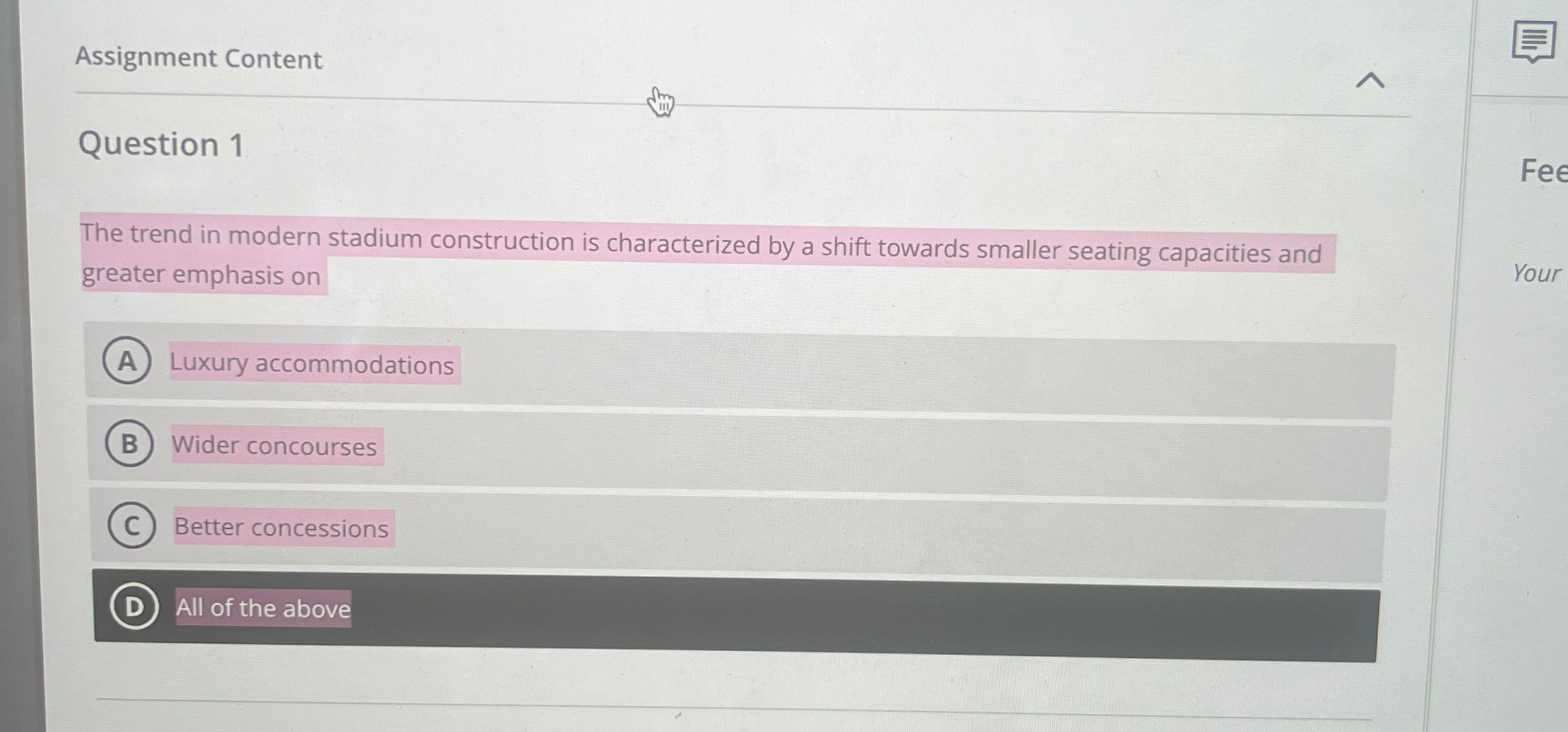 Solved Assignment ContentQuestion 1The trend in modern | Chegg.com