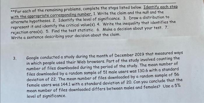 [Solved]: ( star star ) For each of the remaining probl