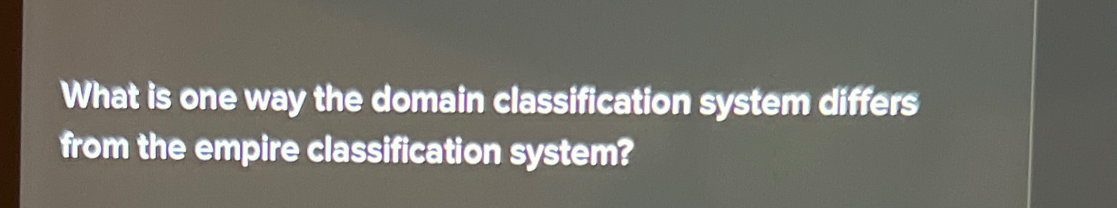 Solved What is one way the domain classification system | Chegg.com