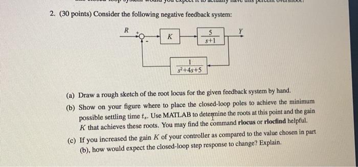 Solved 2. (30 points) Consider the following negative | Chegg.com