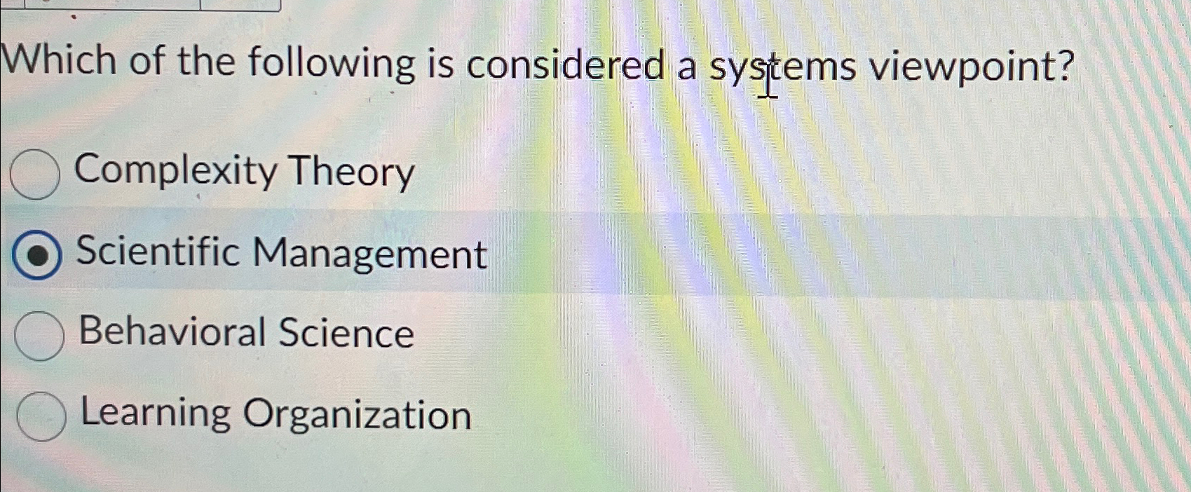 Solved Which of the following is considered a systems | Chegg.com