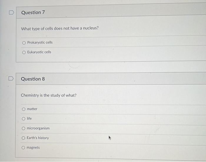Solved What type of cells does not have a nucleus? | Chegg.com