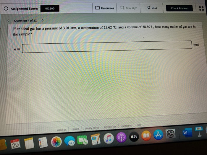 Solved Assignment Score: 0/1100 Resources C Give Up? Hint | Chegg.com